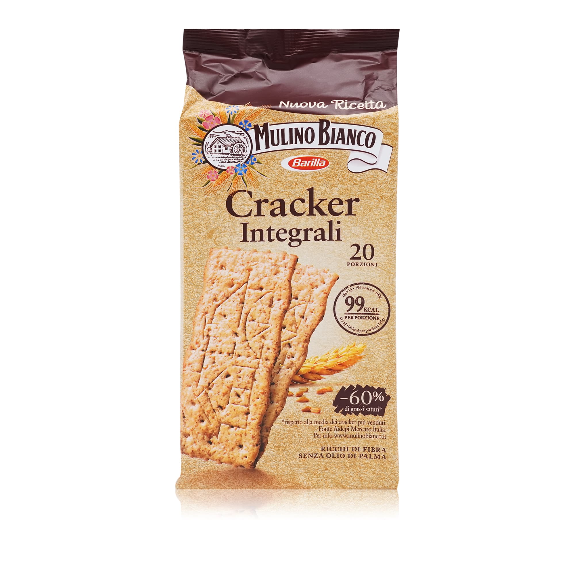 MULINO BIANCO Cracker Integrali – Vollkorncracker - 0,5kg